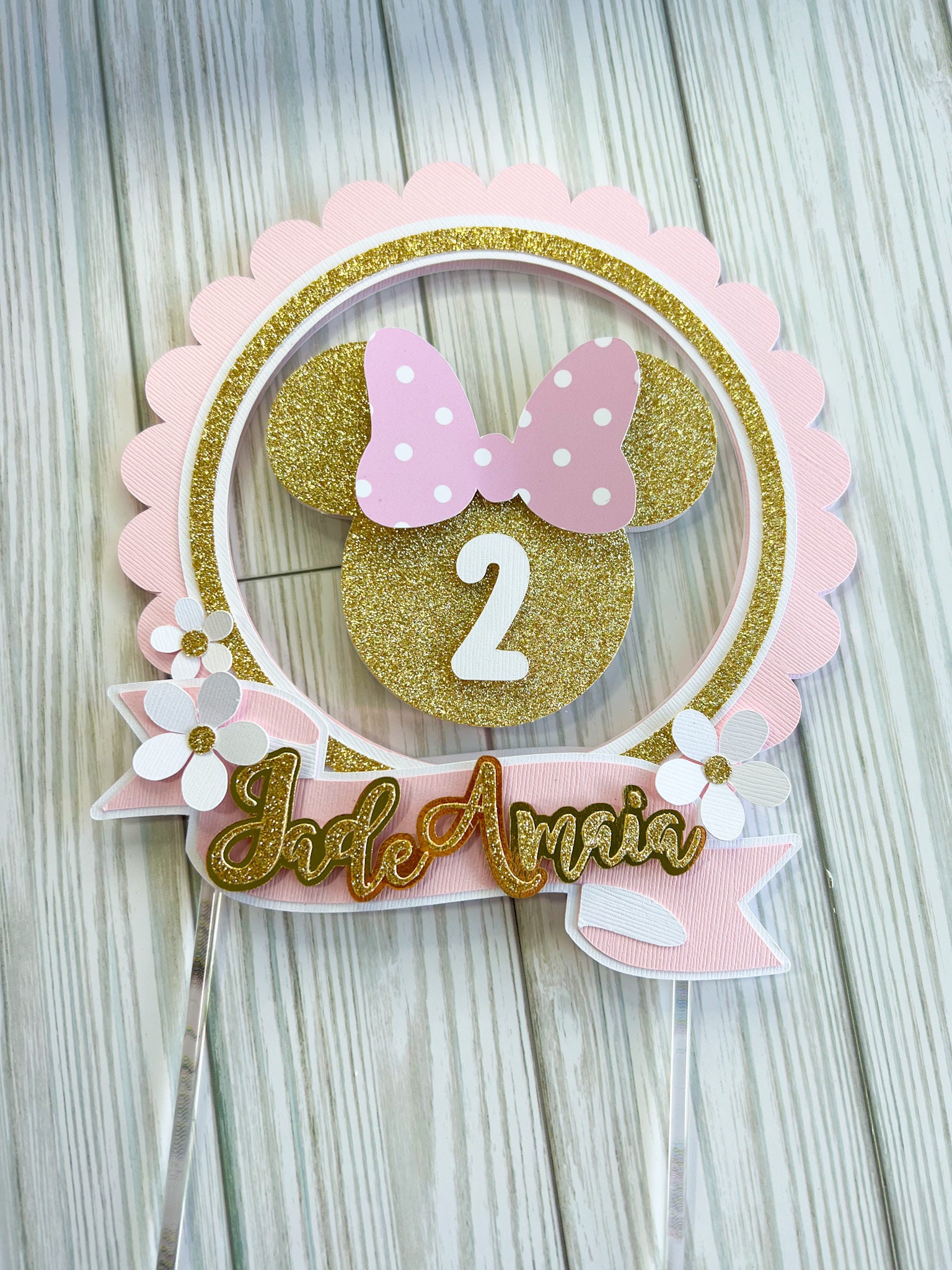 Minnie Mouse/ Pink and Gold Minnie Mouse/ Minnie Mouse - Etsy