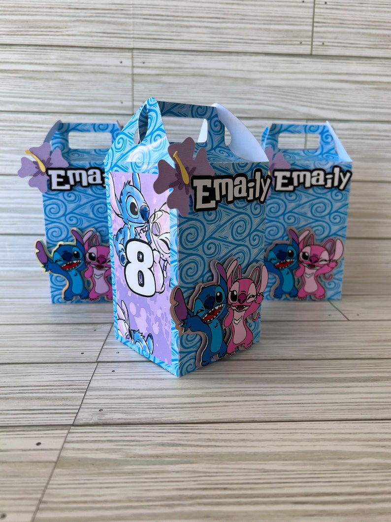 Stitch Favor Box / Stitch Birthday Party / Stitch Birthday Decoration ...