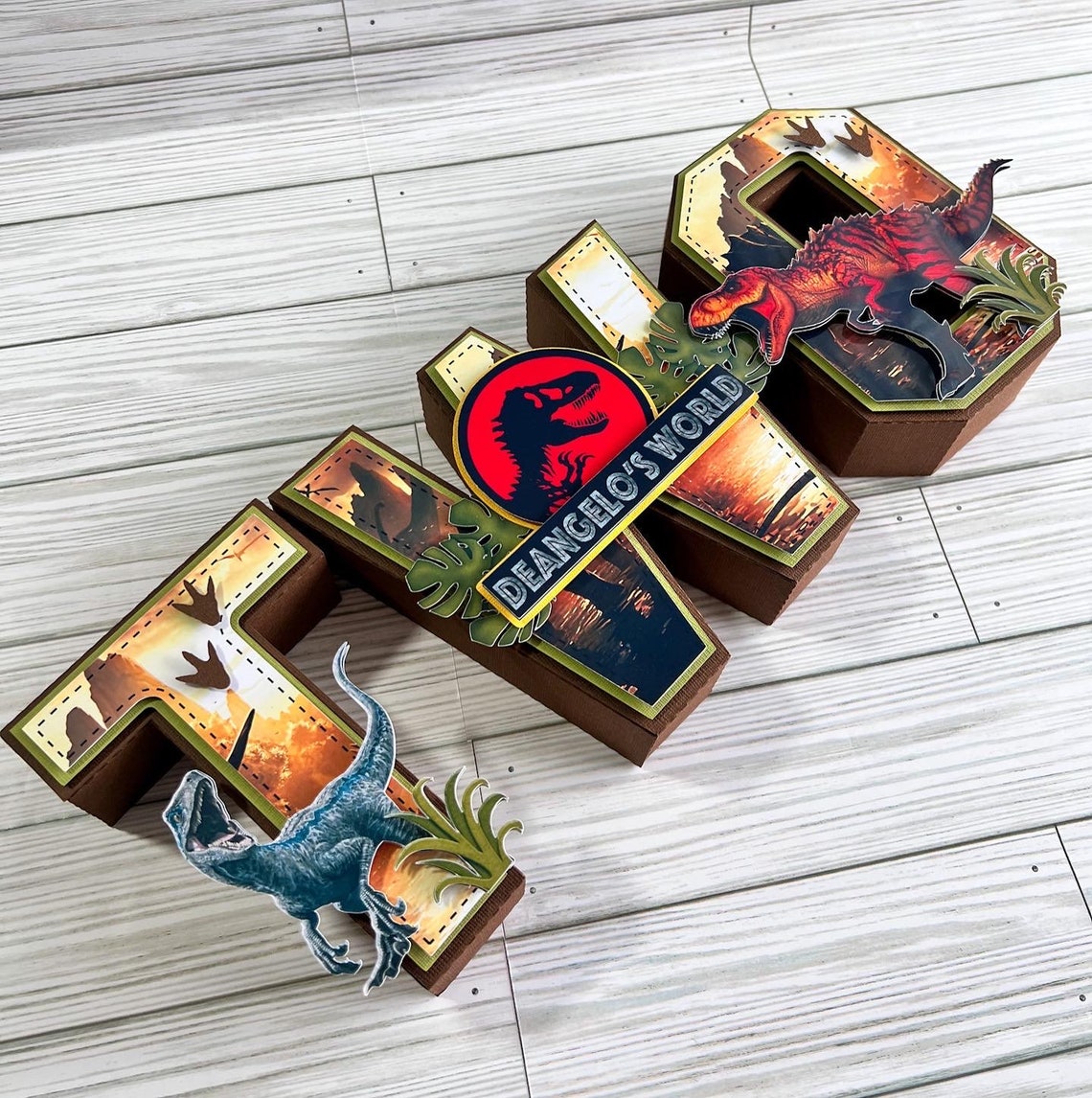 Jurassic Park 3D Letter/ Jurassic Park Party Decoration/ - Etsy