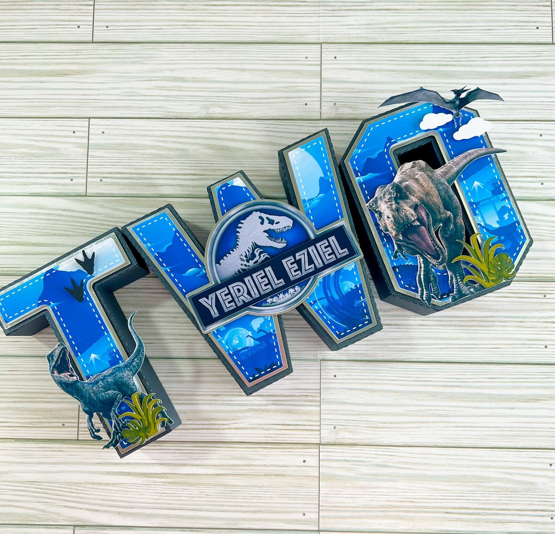 Jurassic World 3D Letter/ Jurassic Park/ Jurassic World the - Etsy