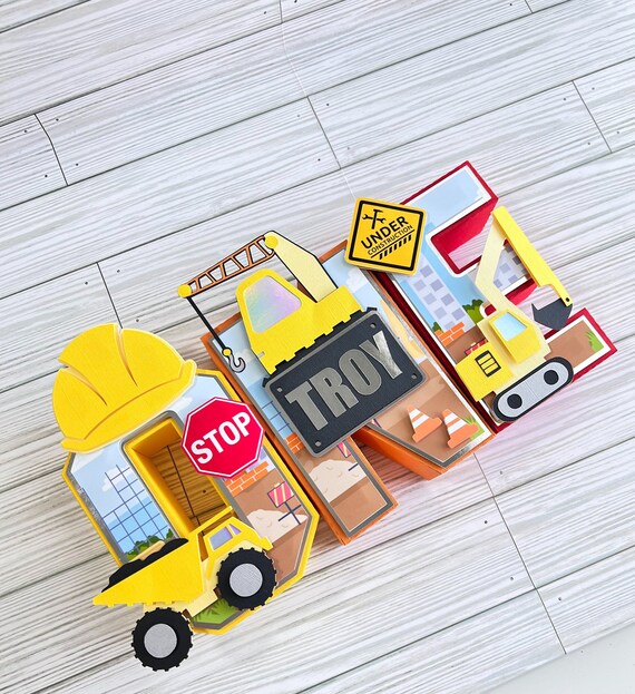 Construction 3D Letter/ Construction Theme/ Party Decoration/ - Etsy