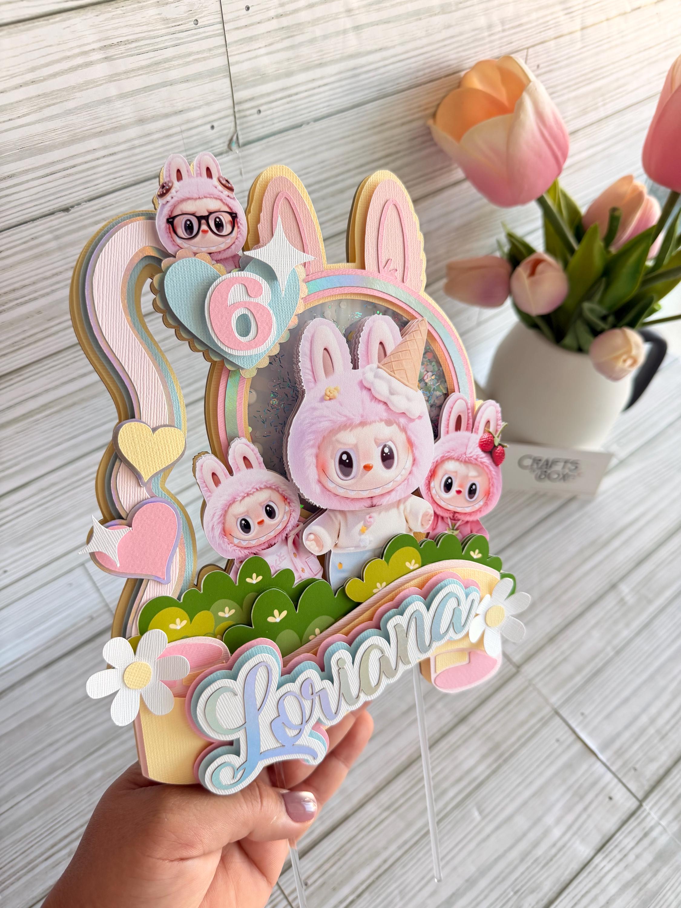 Labubu Cake Topper | Cute Cartoon Birthday Decoration | Labubu Party ...