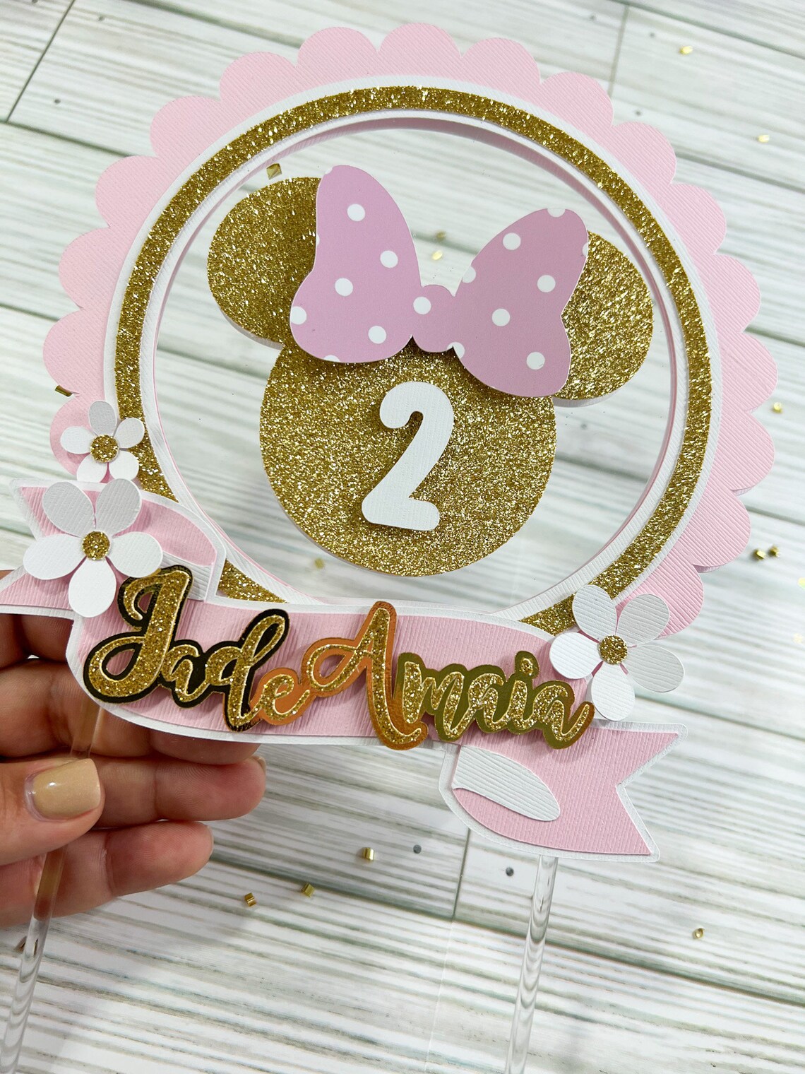 Minnie Mouse/ Pink and Gold Minnie Mouse/ Minnie Mouse - Etsy