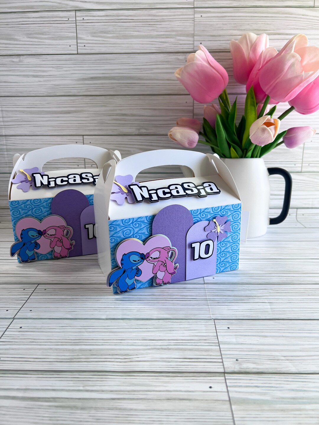 Stitch Favor Box/ Stitch Birthday Party/ Stitch Birthday Decoration ...