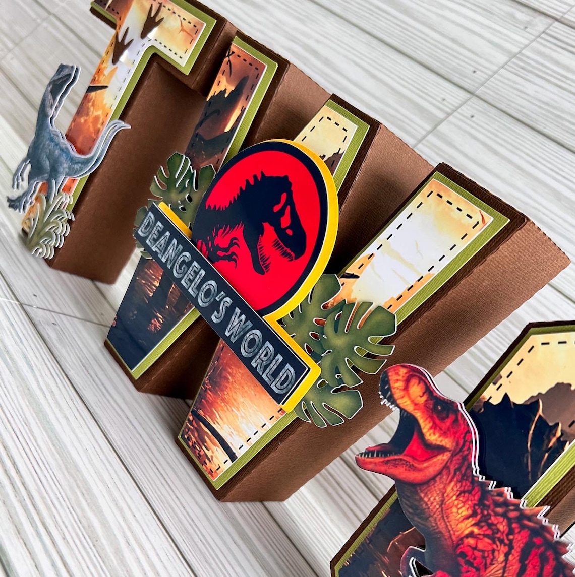Jurassic Park 3D Letter/ Jurassic Park Party Decoration/ - Etsy
