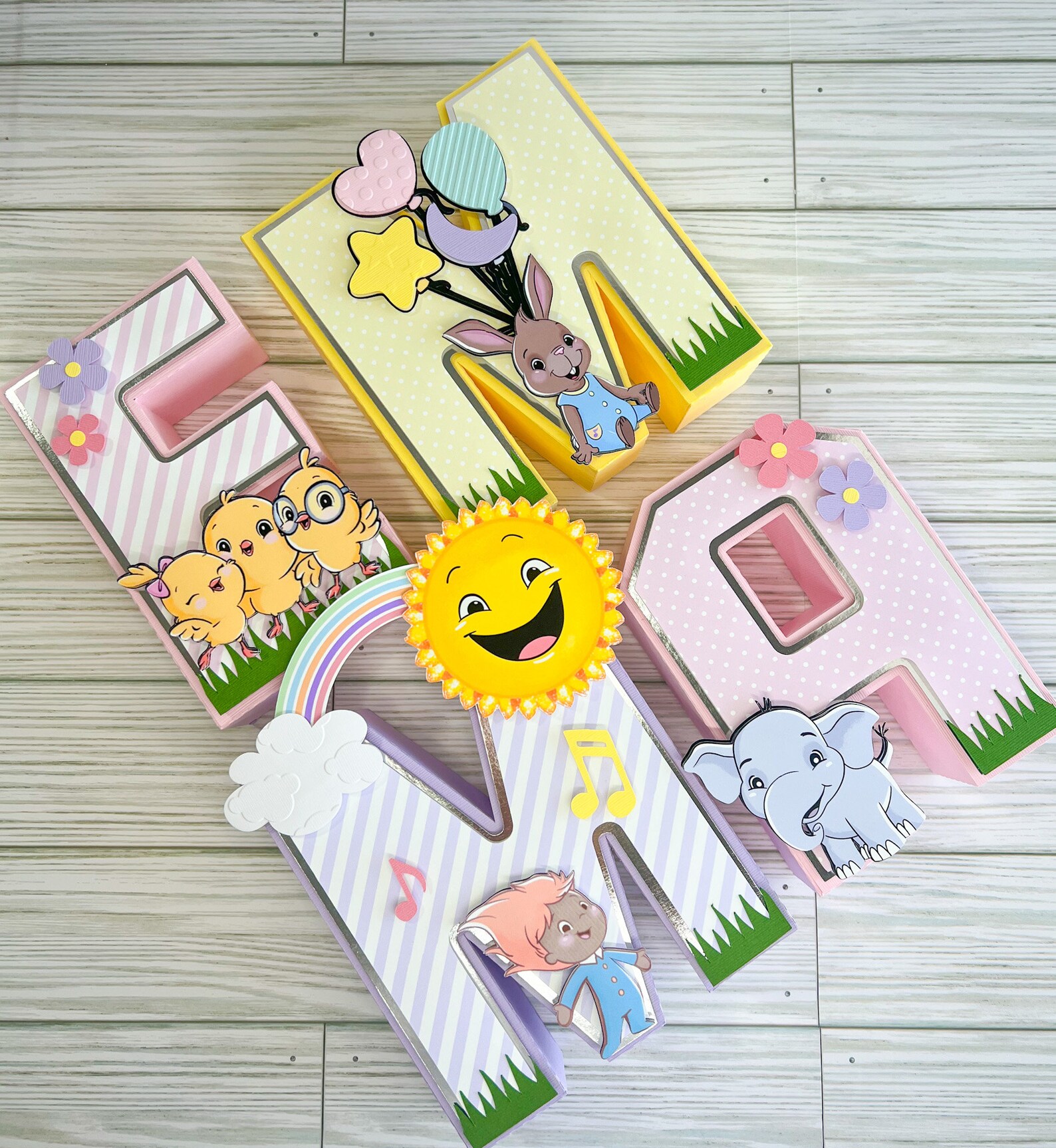 Canticos 3D Letters/ Girl Canticos Birthday/ Girly Canticos - Etsy