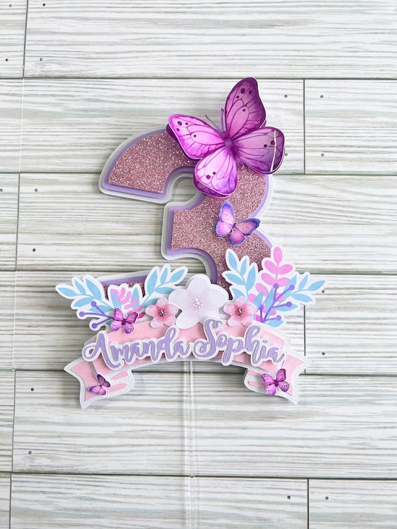 Butterfly Cake Topper/ Butterfly Party Decoration/ Butterfly - Etsy