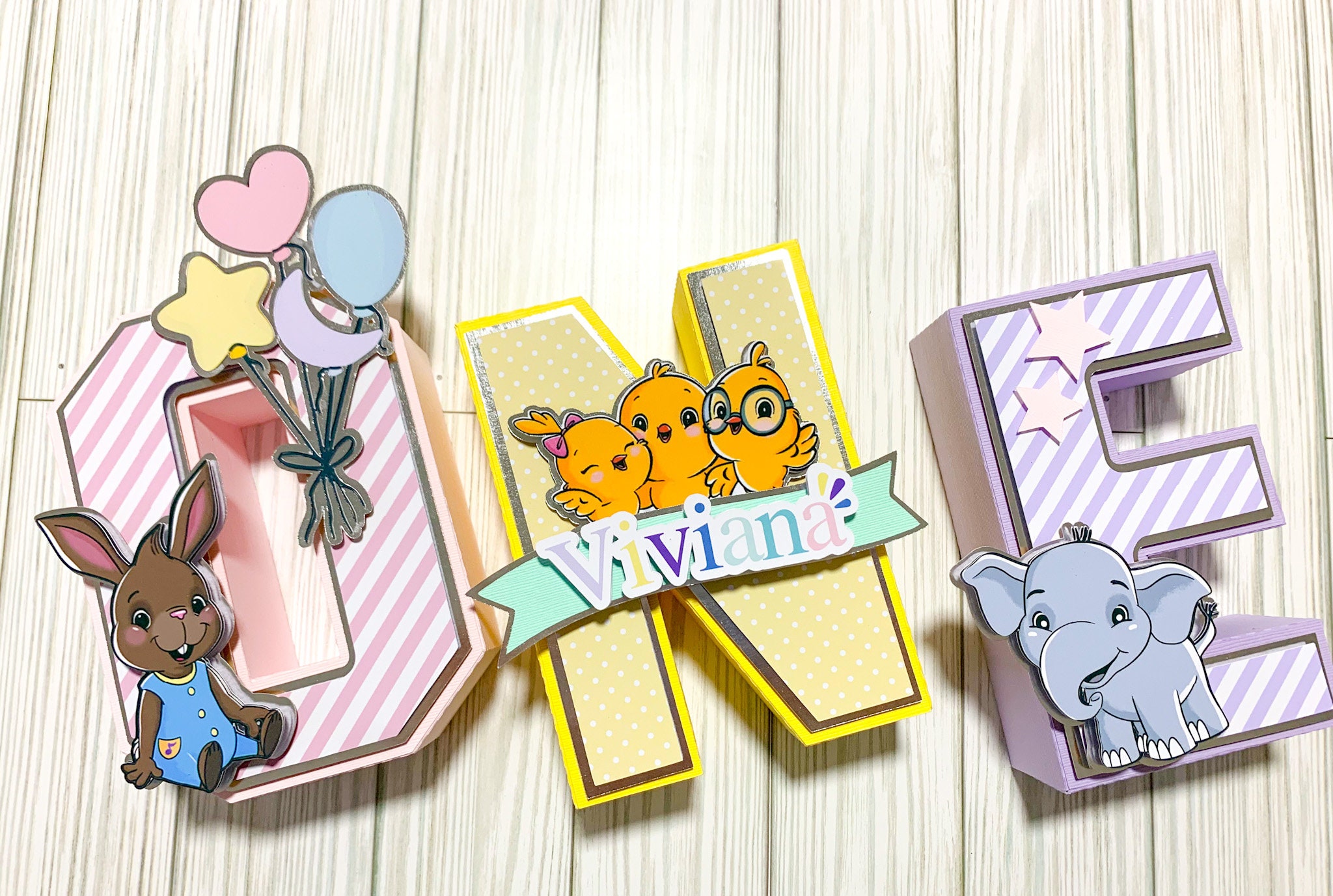 Canticos 3D Letters/ Canticos Birthday / Canticos Party | Etsy