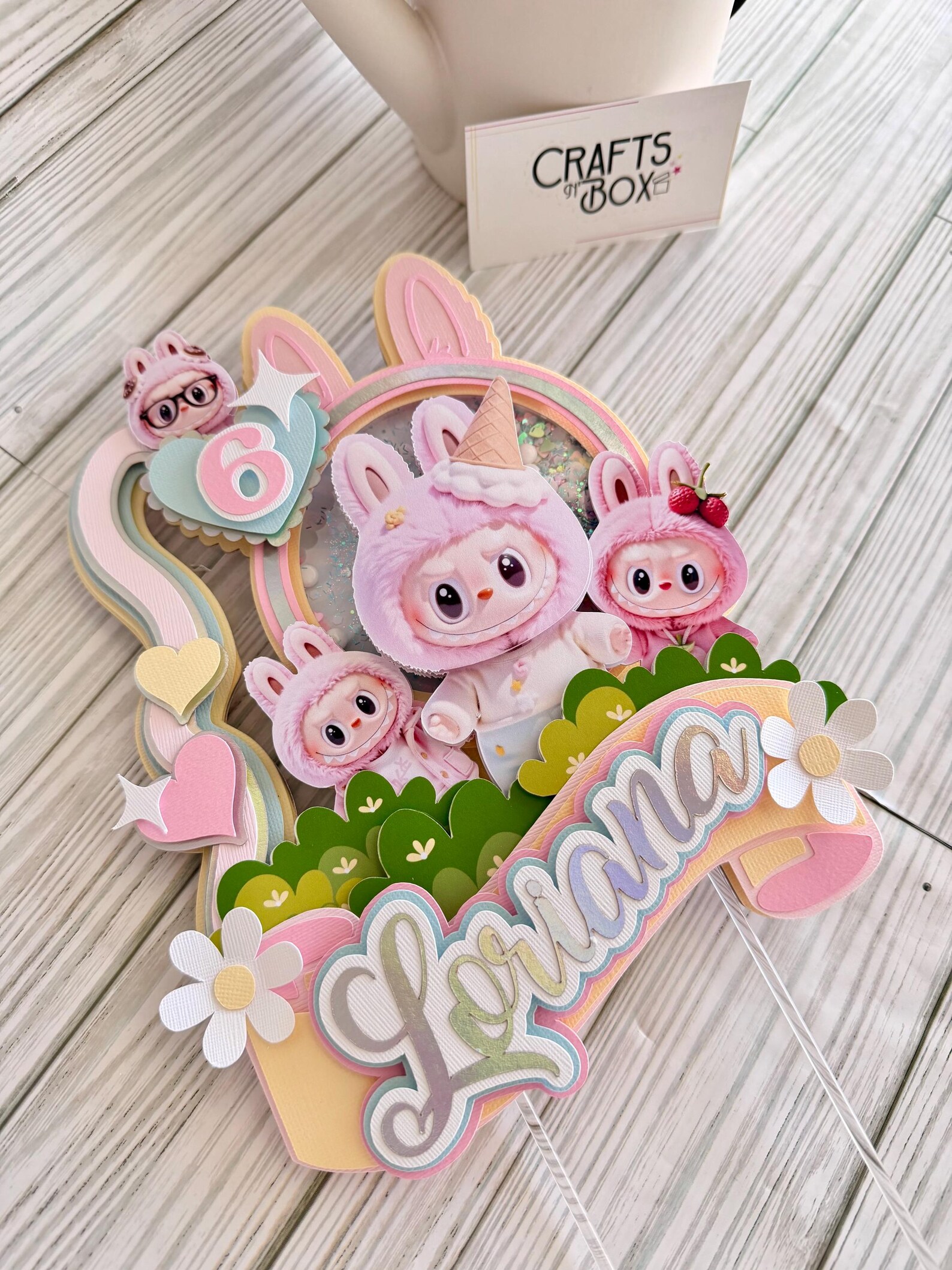Labubu Cake Topper | Cute Cartoon Birthday Decoration | Labubu Party ...