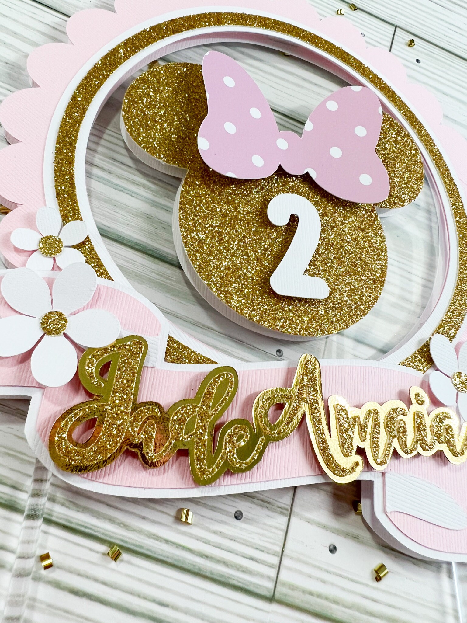 Minnie Mouse/ Pink and Gold Minnie Mouse/ Minnie Mouse - Etsy