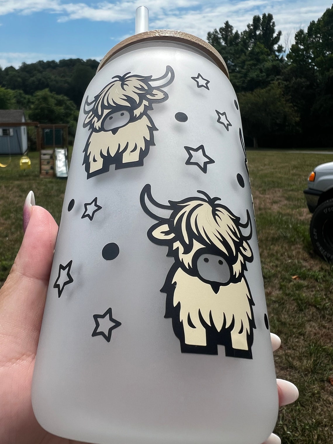 Highland Cow Cup, Highland Cow Svg, Highland Cow Glass Cup, Trendy Cups ...