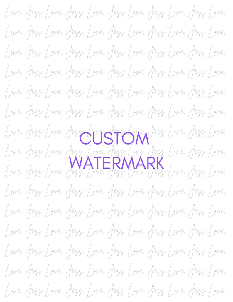 Custom Business Name Watermark, Small Business Supplies, PNG, Digital ...