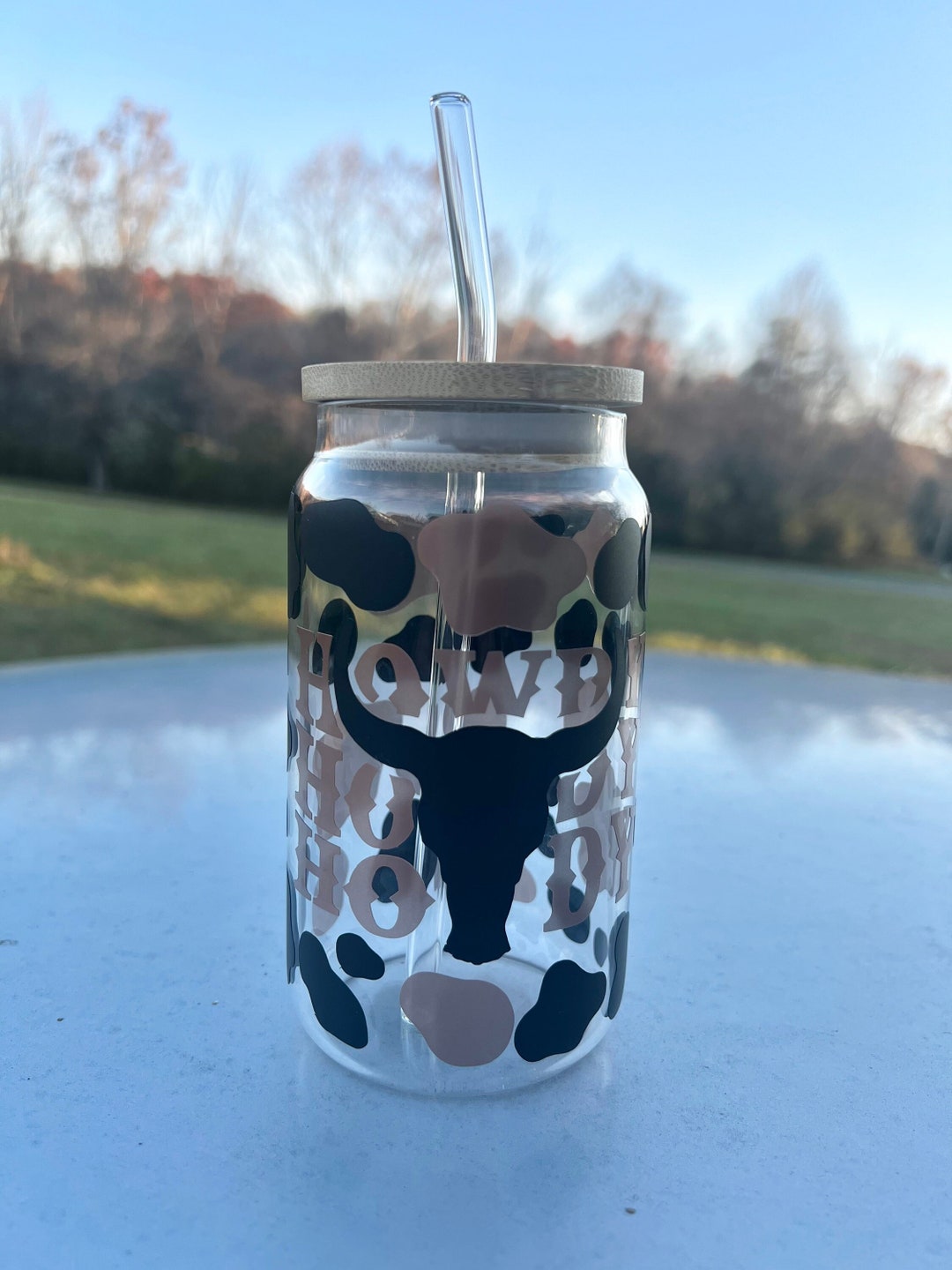 Howdy Glass Cup, Western Tumbler, Libby Glass, 16 Oz Cup, Western Glass ...