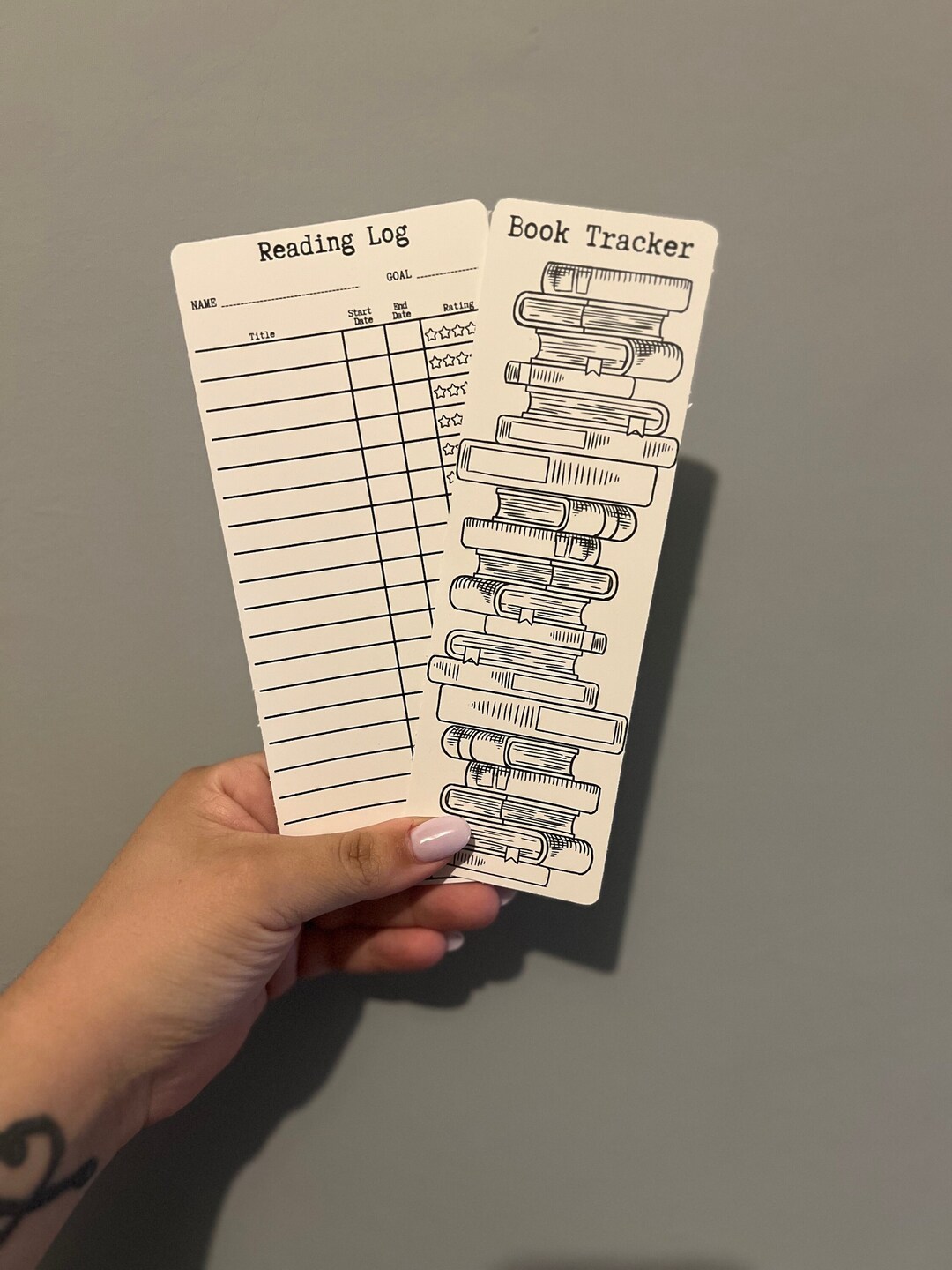 Library Card Bookmark, Reading Log, 2 Pack Bookmarks, Bookmark, Book ...
