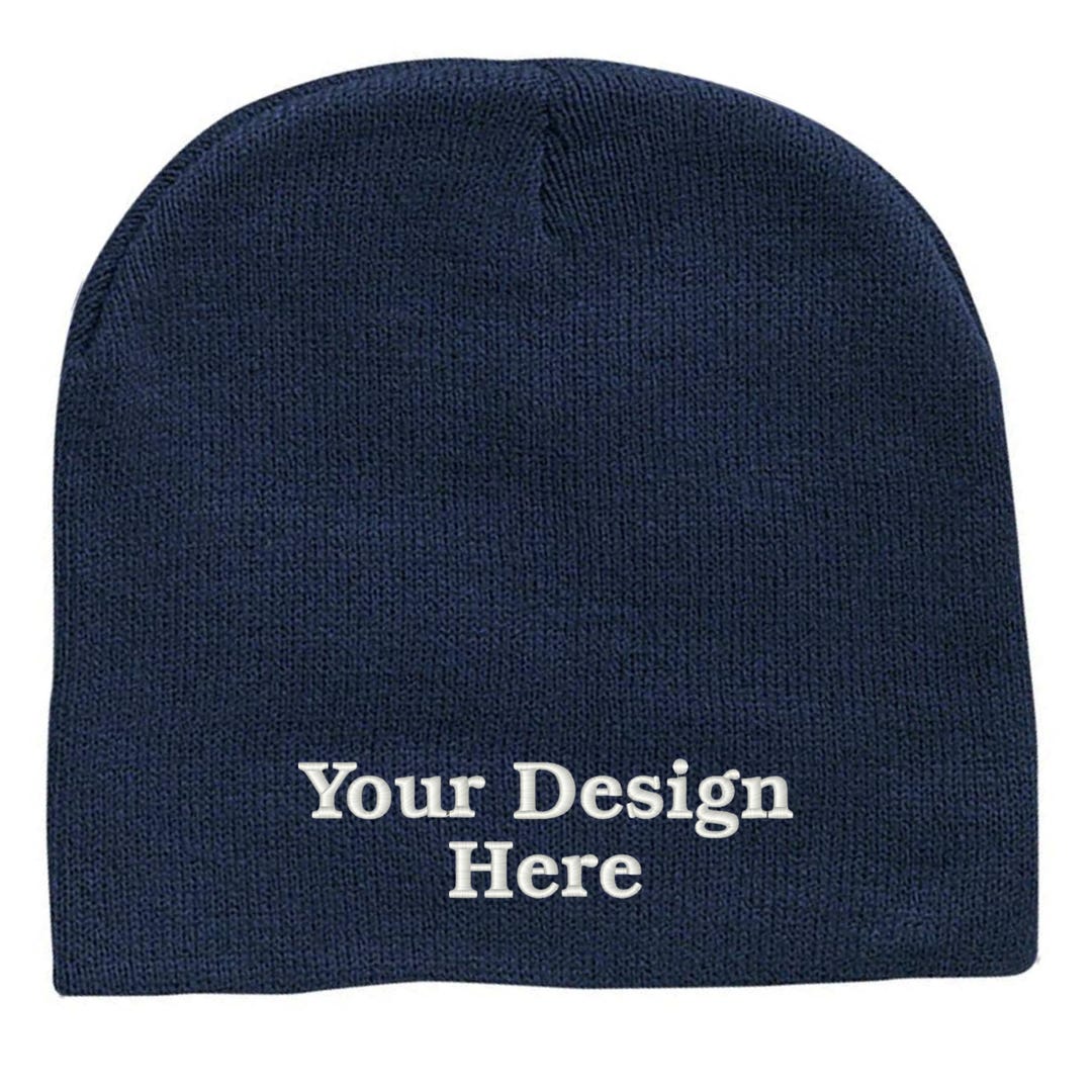 Custom Embroidered Text/logo Beanie, Knit Beanie for Winter, Winter Hat ...