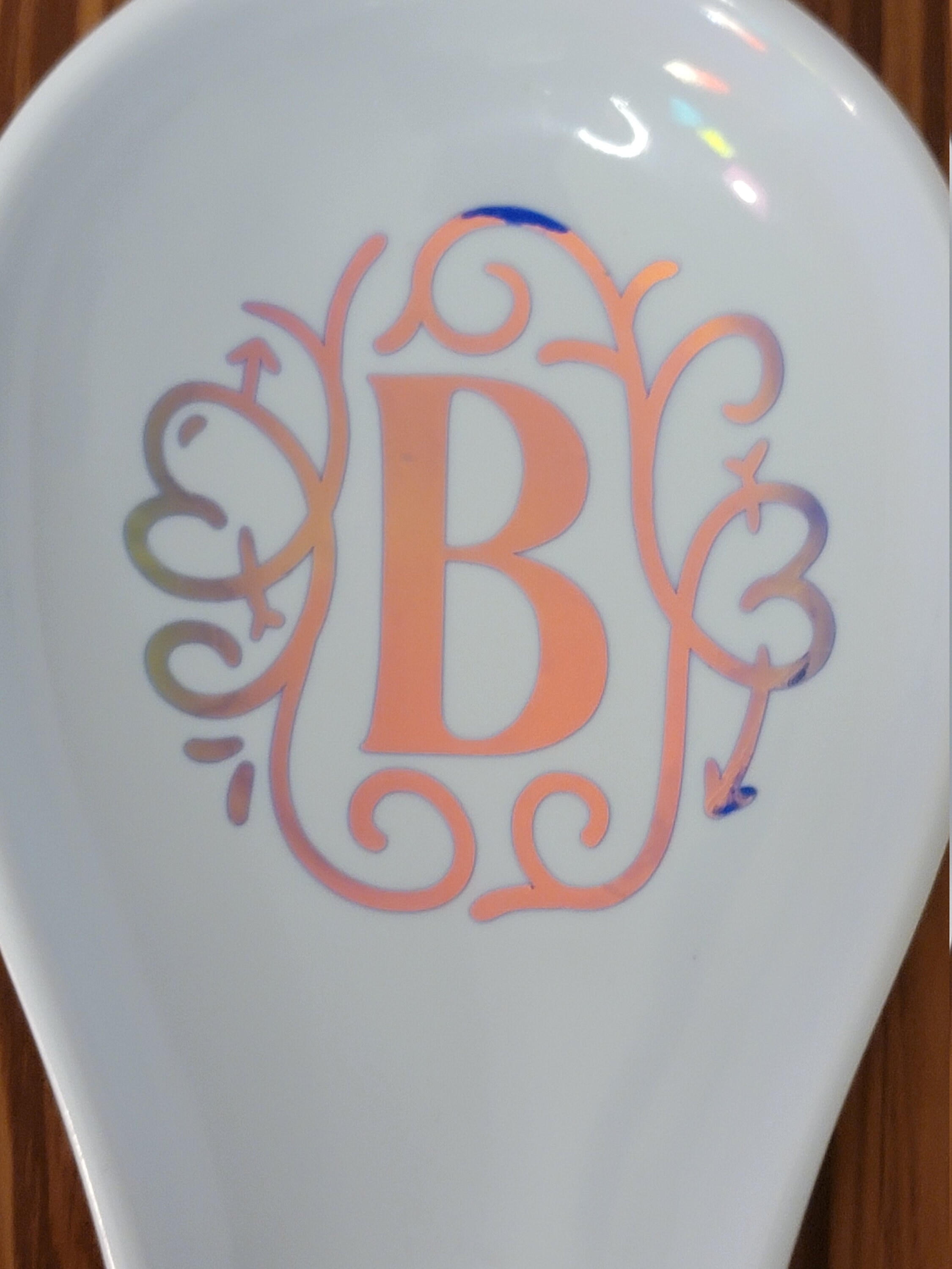 Holographic Monogram Spoon Rest | Valentine's Day Monogram | 26 ...