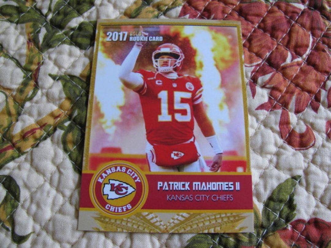 2017 Patrick Mahomes 1st Gold Rookie Gems Card Kansas City Chiefs ...