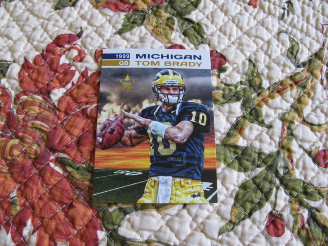 Tom Brady 1999 Michigan Wolverines Gold Star Rookie Very Limited 1000 ...