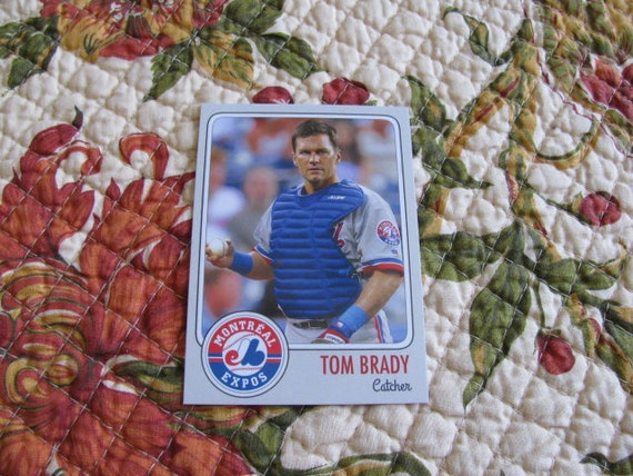1995 Tom Brady Montreal Expos Rookie Card Catcher HOT CARD | Etsy