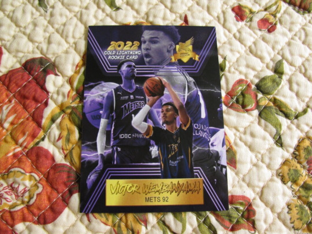 10 Card Lot 2022 Victor Wembanyama Gold Lightning Rookie Custom Cards ...