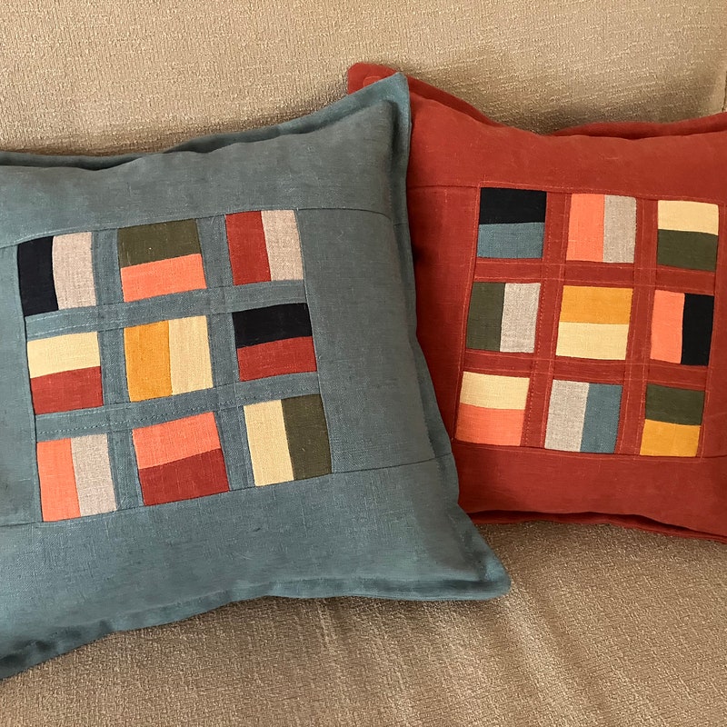 Patchwork Pillow - Etsy