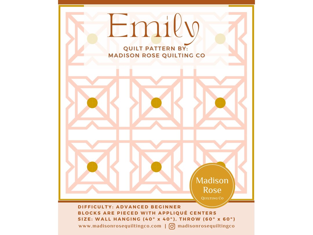 Emily Quilt Pattern (digital Download) - Etsy