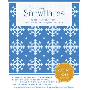 Swirling Snowflakes Quilt Pattern - Digital Download - Etsy