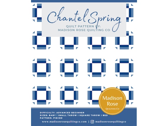 Chantel Spring Quilt Pattern digital Download - Etsy