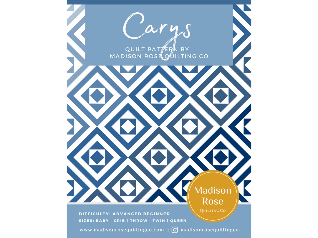 Carys Quilt Pattern (digital Download) - Etsy