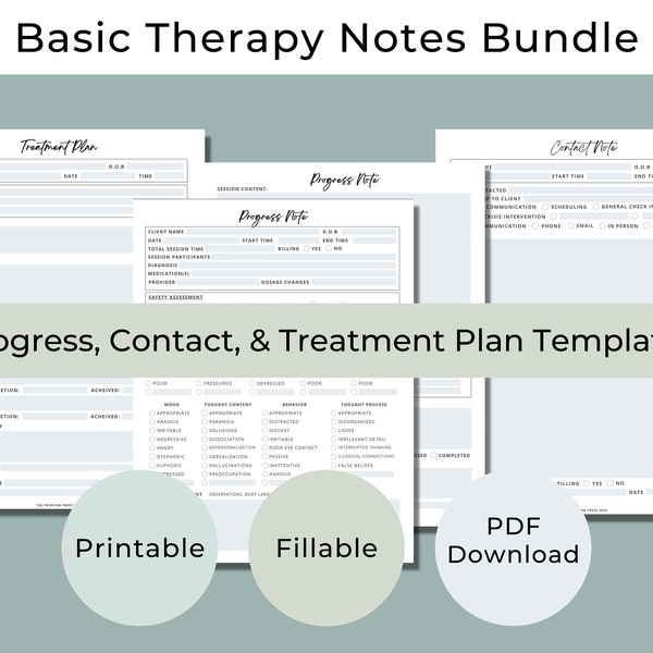 Occupational Therapy Progress Note Template - Etsy