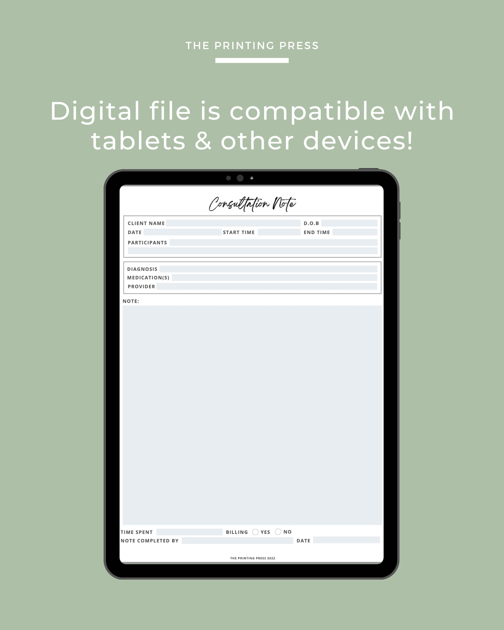 Therapy Missed Appointment Note, Fillable & Printable Template, Therapy ...