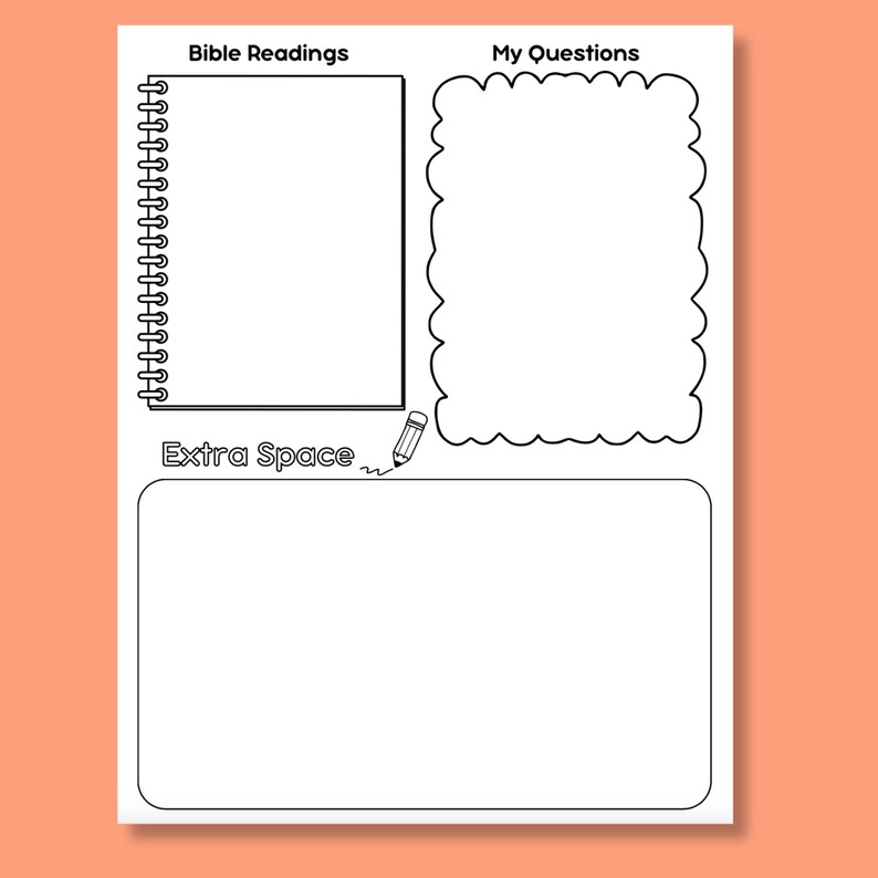 Kids Sermon Notes Printable | Bible Study Template (PDF Download) - Etsy