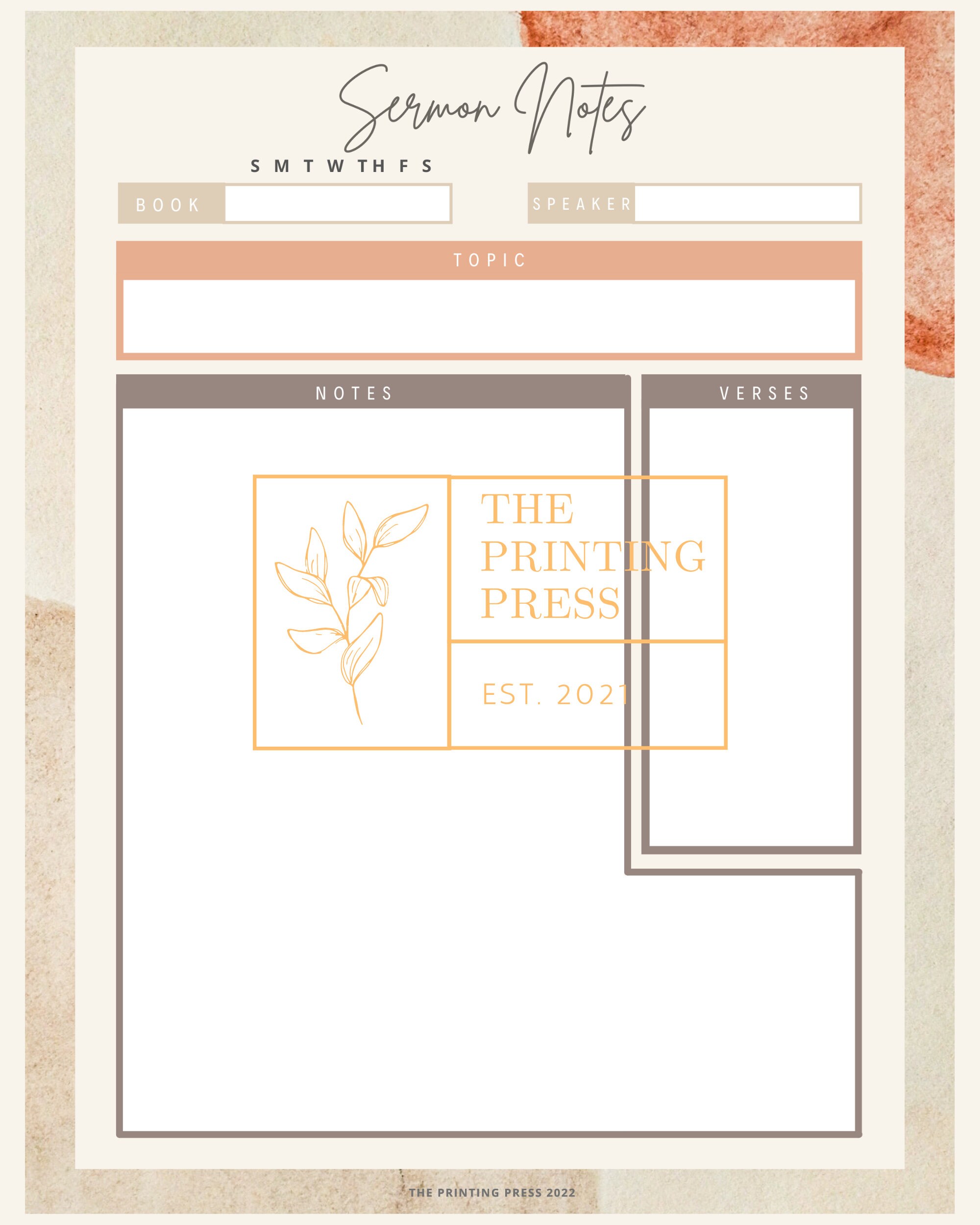 Everyday Bible Study Bundle Digital Sermon Notes Printable - Etsy