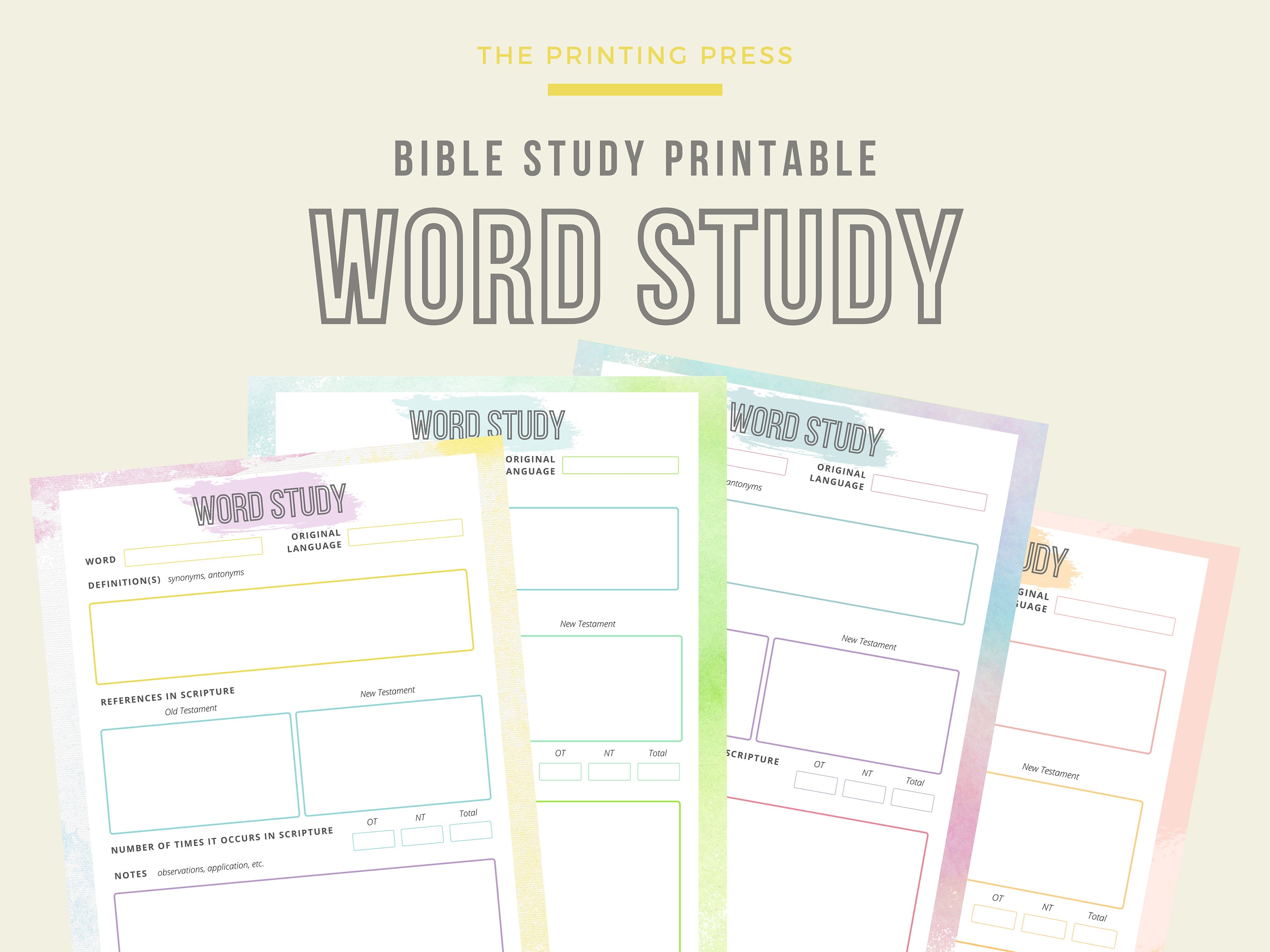 Biblical Word Study, Personal Bible Study Tool. Bible Study Digital ...