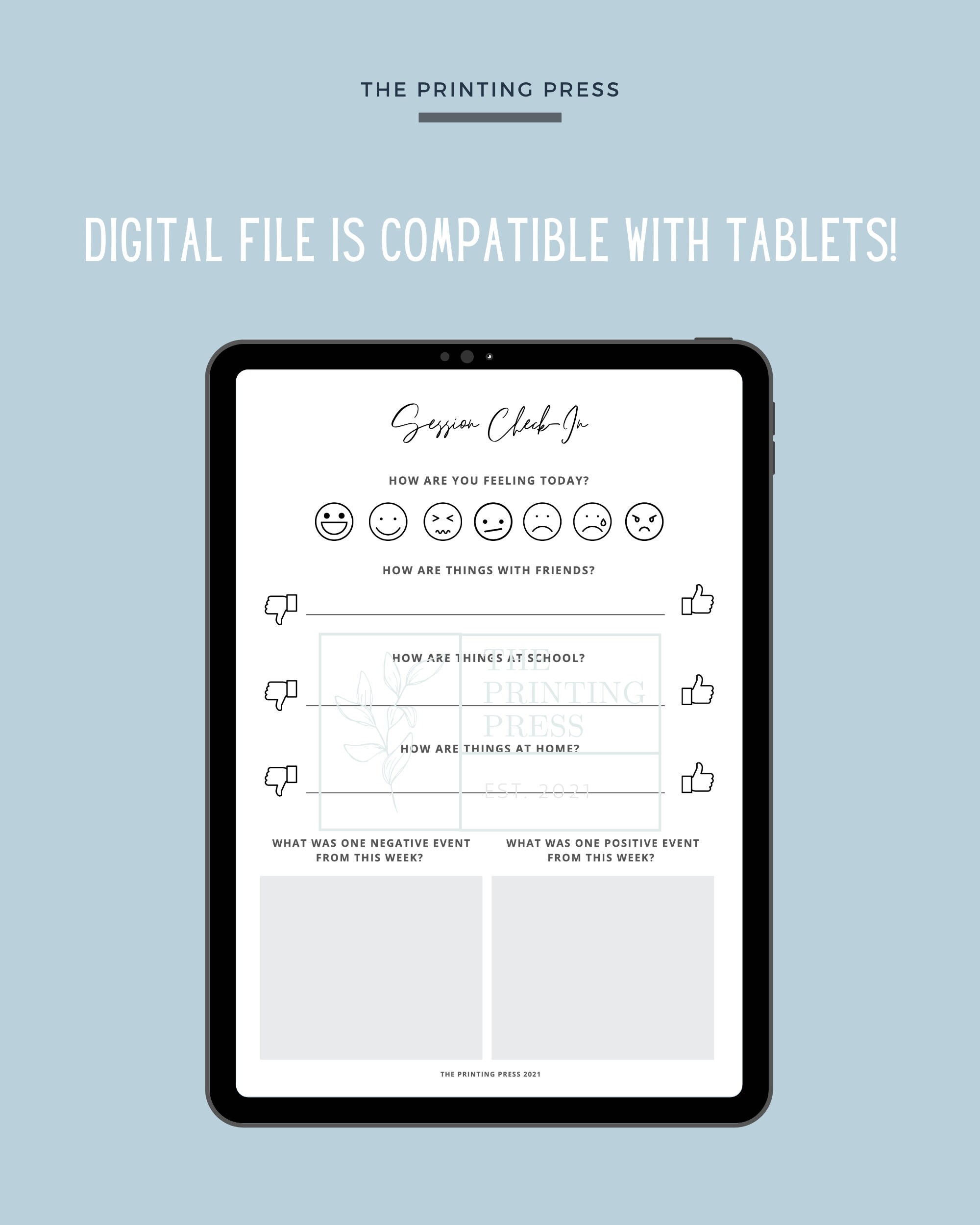 Therapy Session Check In, Therapy Tools, Mental Health Printable ...