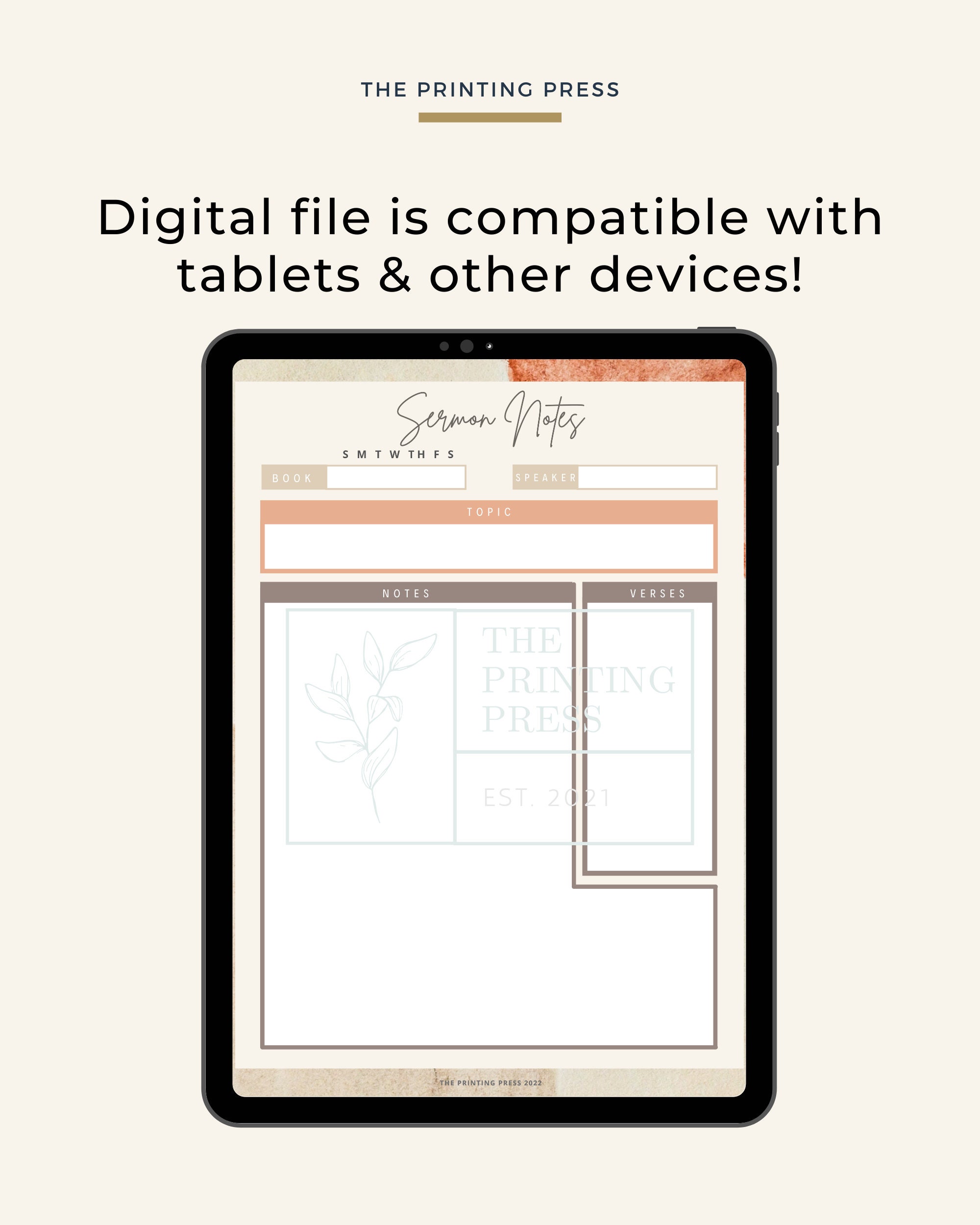 Everyday Bible Study Bundle | Digital Sermon Notes Printable | Sermon ...