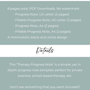 Therapy Progress Note Template, Fillable & Editable Form, Counseling ...