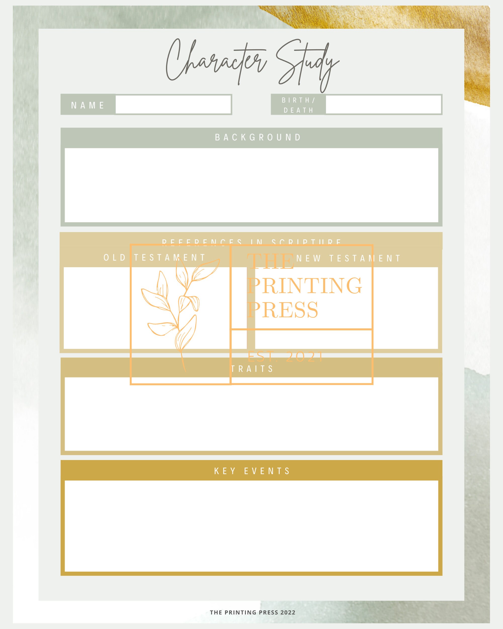 In Depth Bible Study Bundle | Biblical Character, Word, & Location ...