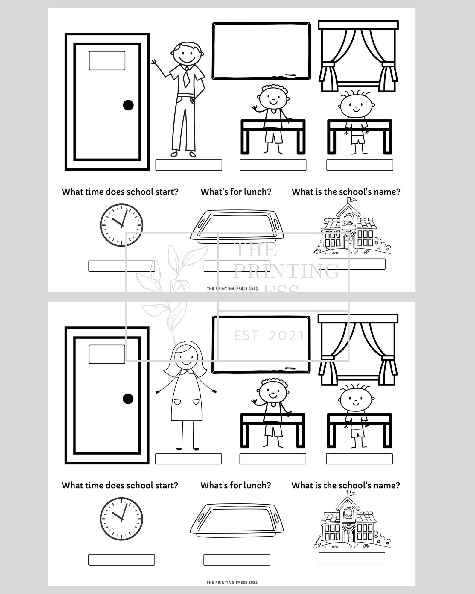 Classroom Role-play Printable, Art Therapy Worksheet, Play Therapy ...