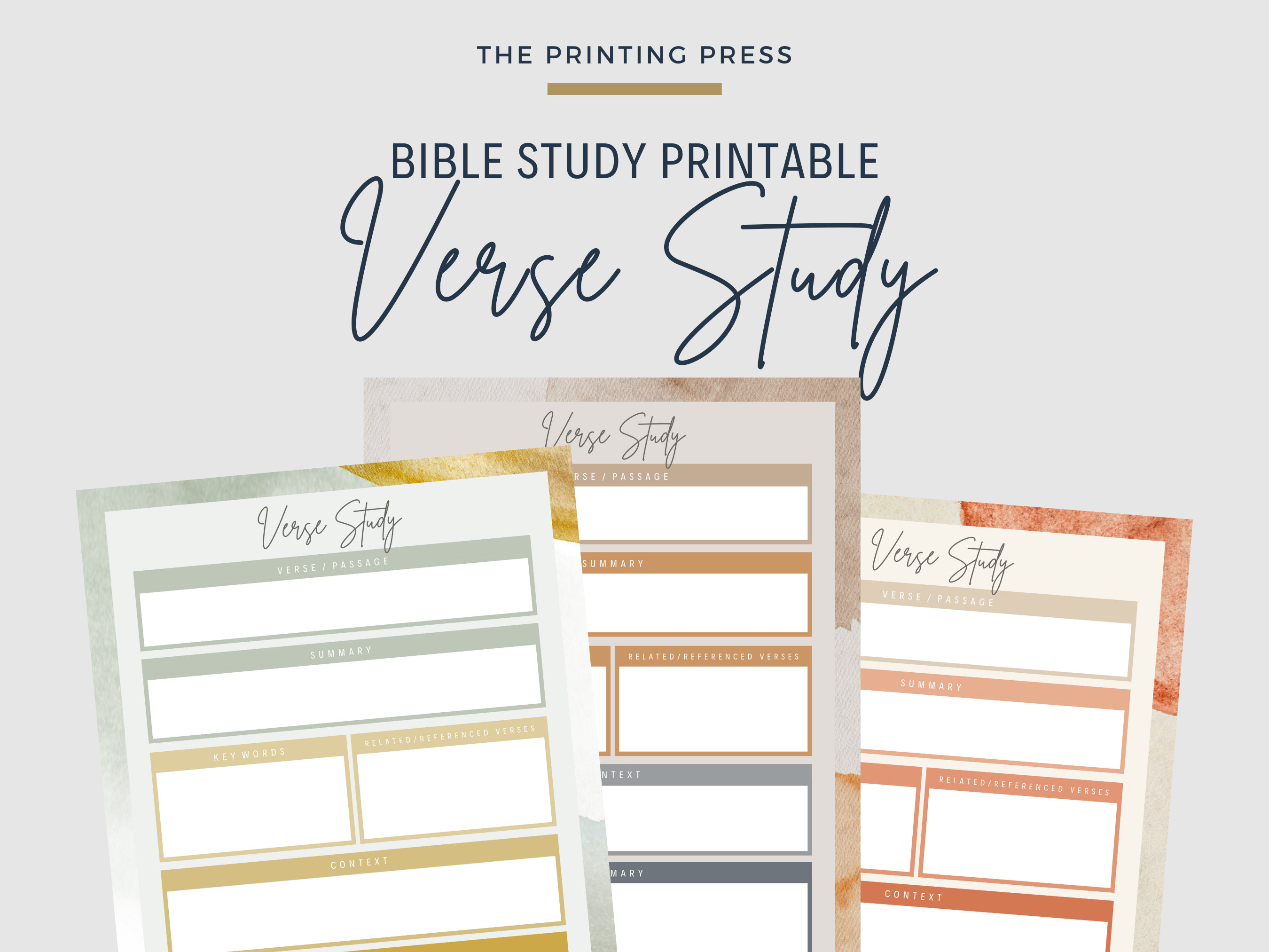 Bible Verse Study, Personal Bible Study Template, Christian Notes ...