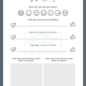 Therapy Session Check In, Therapy Tools, Mental Health Printable ...