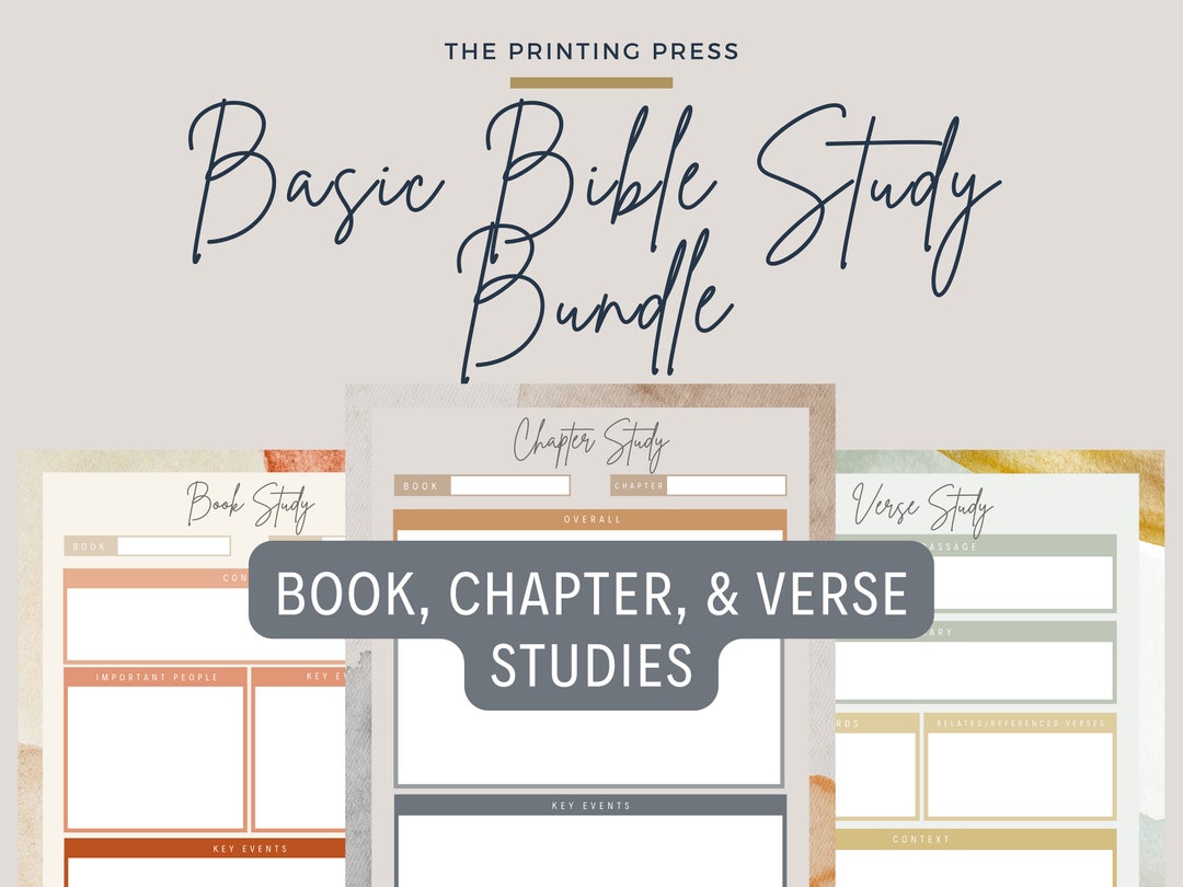 Basic Bible Study Bundle | Bible Book, Chapter, & Verse Studies ...