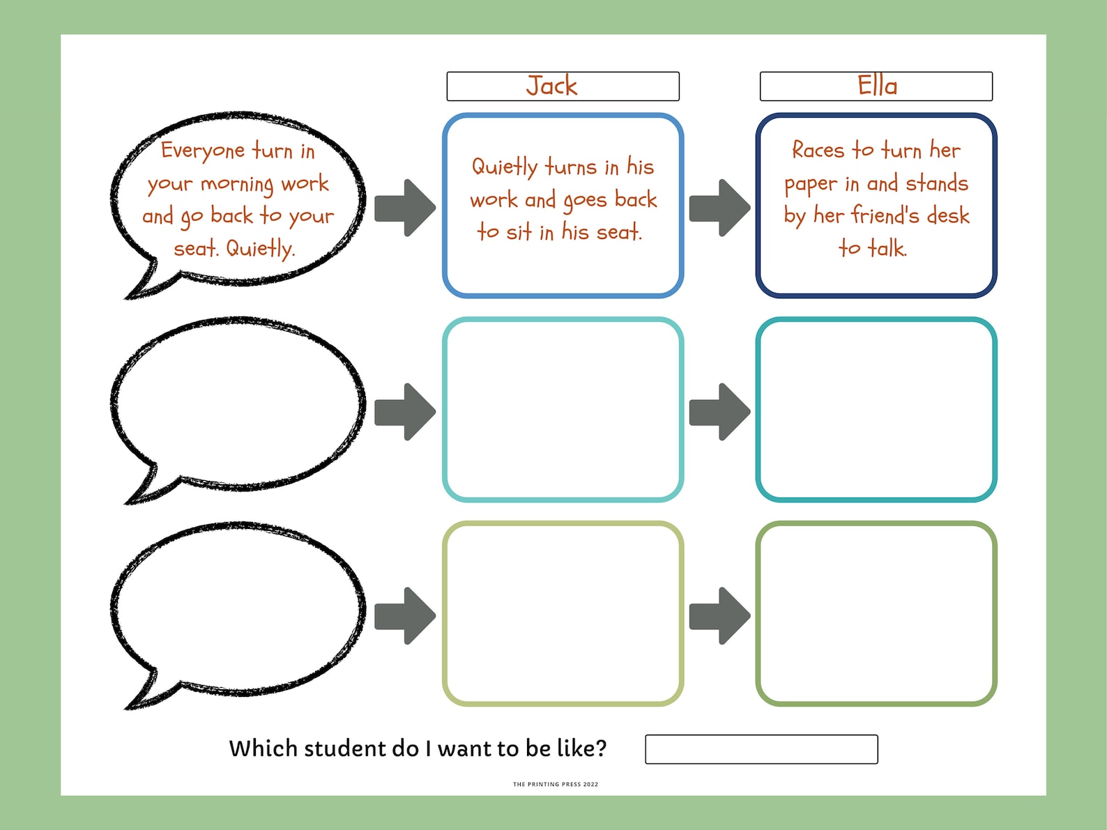 Classroom Role-play Printable, Art Therapy Worksheet, Play Therapy ...