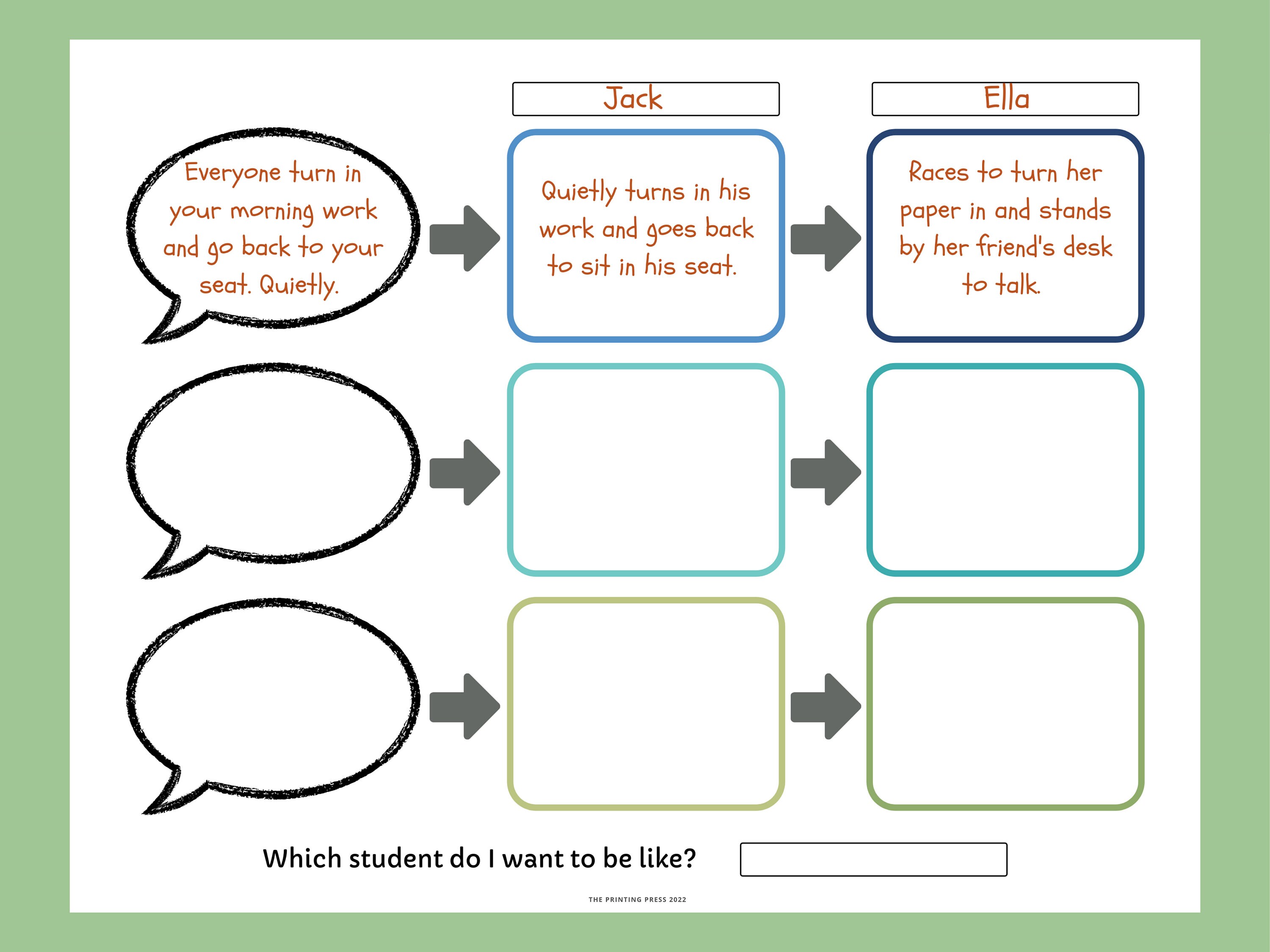 Classroom Role-play Printable, Art Therapy Worksheet, Play Therapy ...