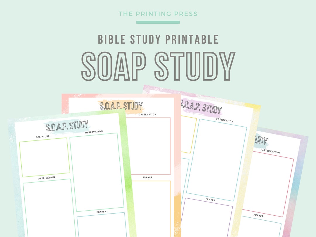 SOAP Bible Study Template, Bible Study Digital Download PDF, Personal ...