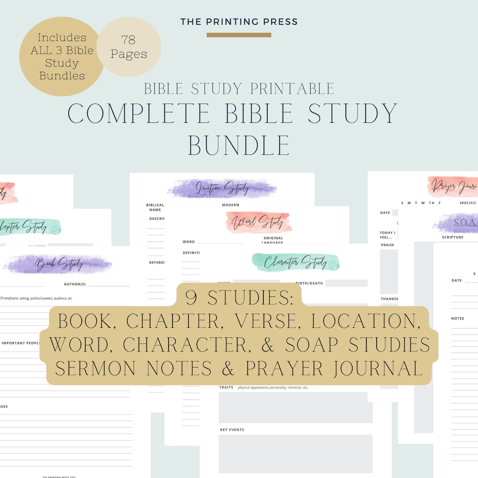 Complete Bible Study Bundle Character, Word, Location Study Book ...