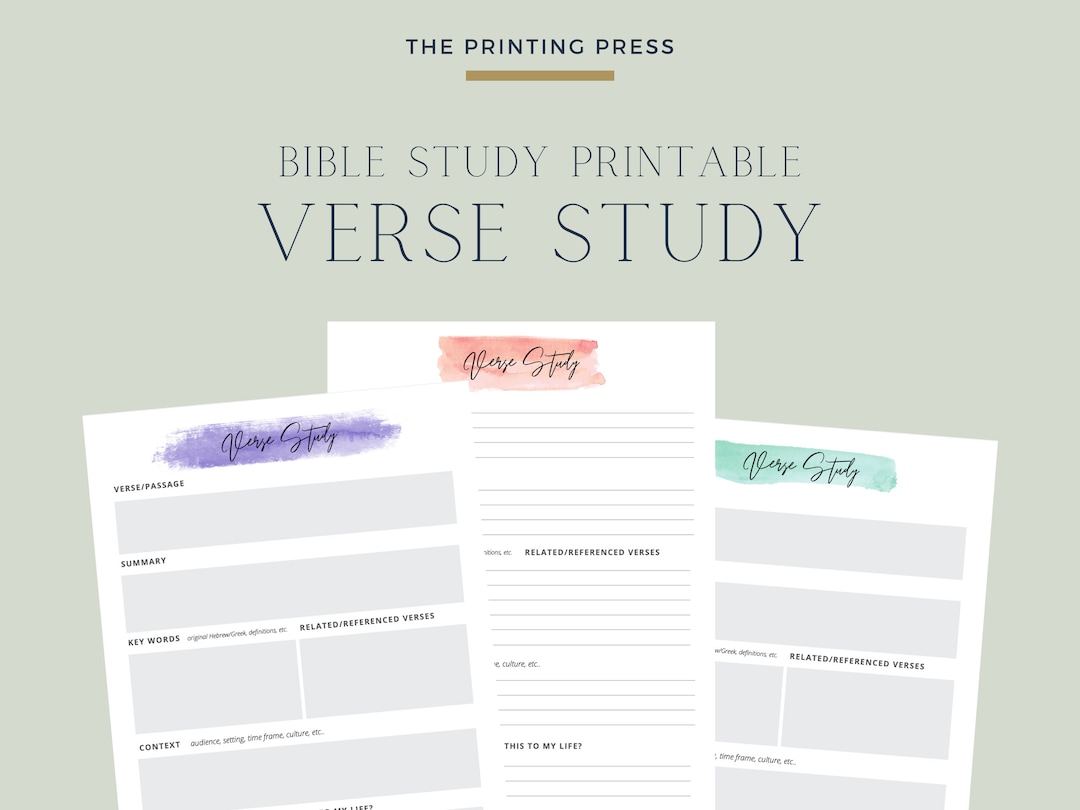 Bible Verse Study, Personal Bible Study, Simple Christian Bible Study ...