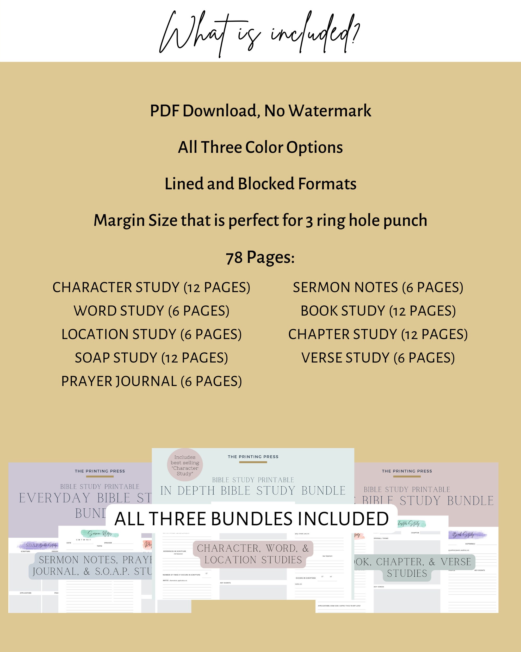 Complete Bible Study Bundle Character, Word, Location Study Book ...