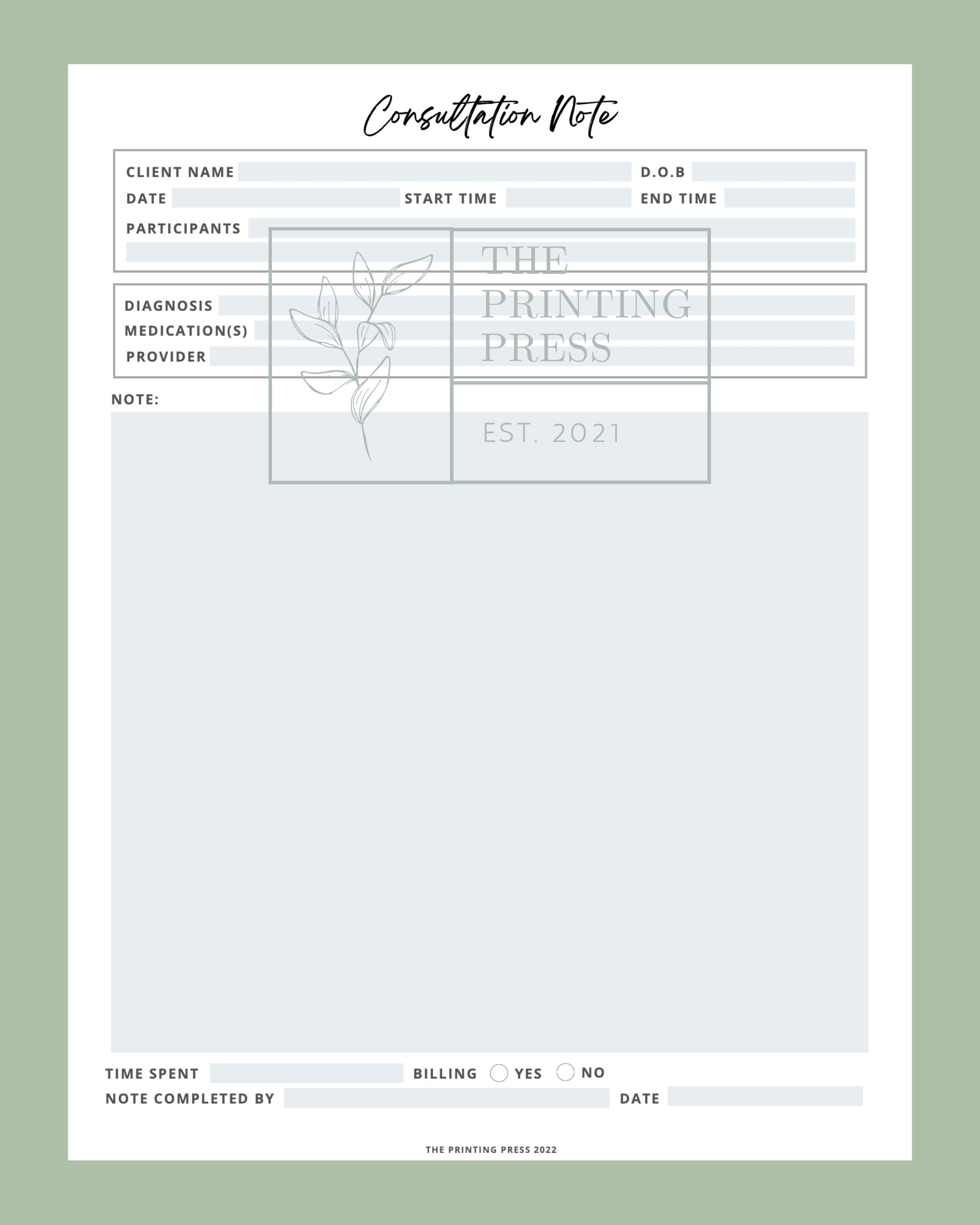 Therapy Missed Appointment Note, Fillable & Printable Template, Therapy ...