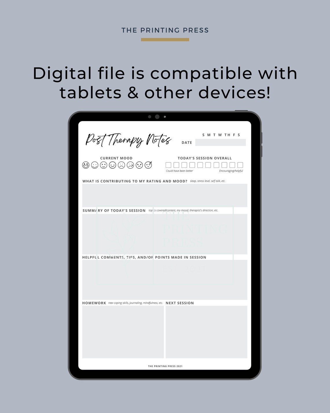 Post Therapy Check in & Notes, Therapy Tools, Digital Therapy Notes ...